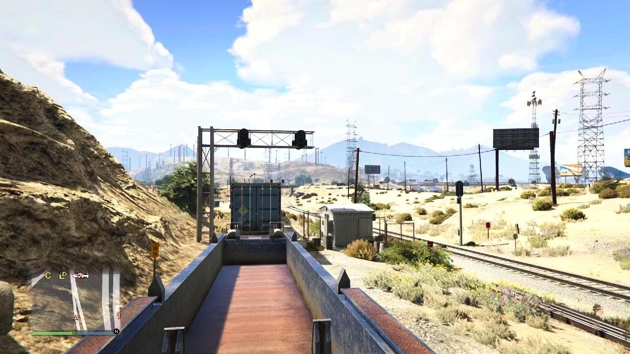 Grand Theft Auto V. Traveling by freight train. - YouTube