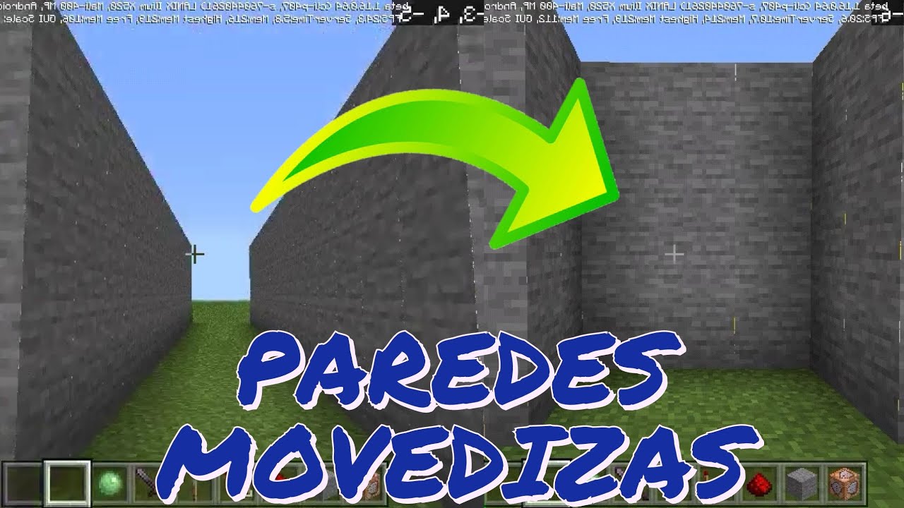 😮😮COMO HACER PAREDES MOVEDIZAS EN MINECRAFT PE SIN MODS Y SI ADDON 😮😮 ...