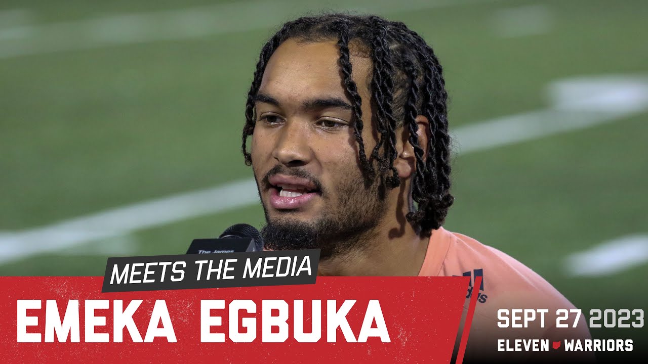 Emeka Egbuka talks about his 3rd-and-19 catch vs. Notre Dame, turning his focus toward Maryland ...