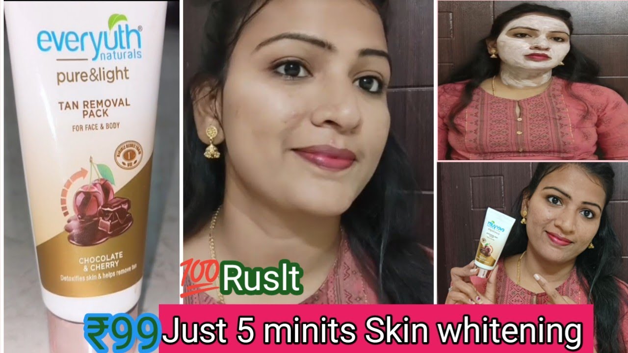 Everyuth pure& light Tan Removal Pack /for face&body / chocolate ...