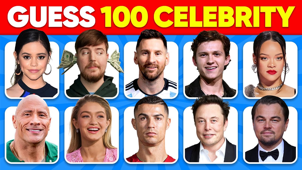 Guess the Celebrity in 3 Seconds | 100 Most Famous People | Daily Quiz ...