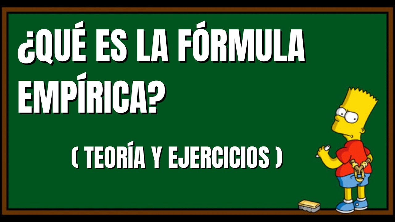 👨‍🔬 ¿Qué es la FORMULA EMPÍRICA ⚗️ de un compuesto en QUÍMICA y cómo ...