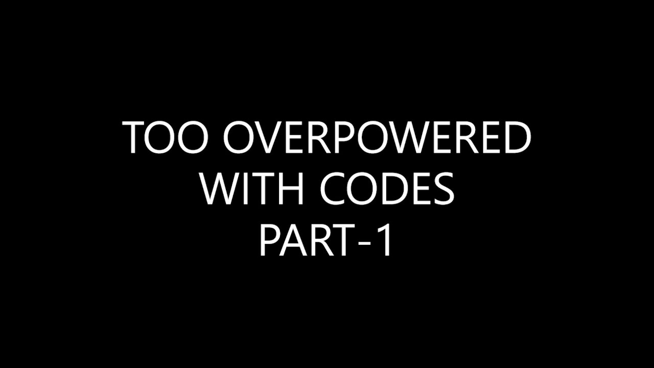 CODES MADE ME OVERPOWERED *PROJECT OMEGA* - YouTube