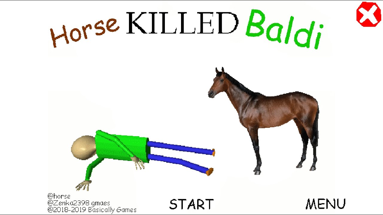 Horse Killed Baldi. - Baldi's Basics Mod. - YouTube