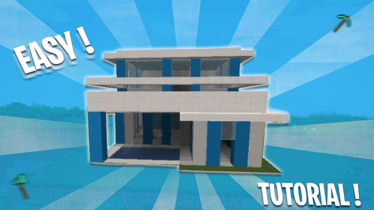 Minecraft : How to Build a Modern House Tutorial (EASY) - YouTube