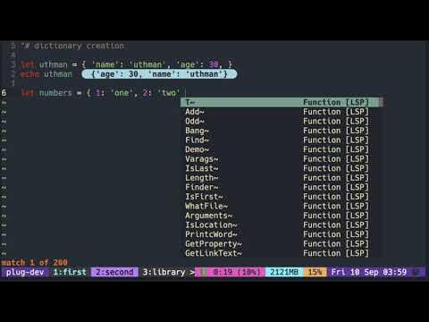 Vimscript Tutorial: Dictionary ( creation and #{ key : value } ) - YouTube