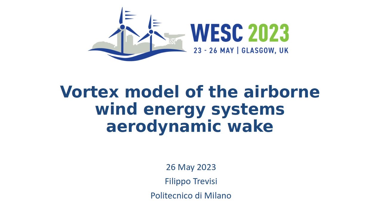 Vortex model of the airborne wind energy systems aerodynamic wake - YouTube