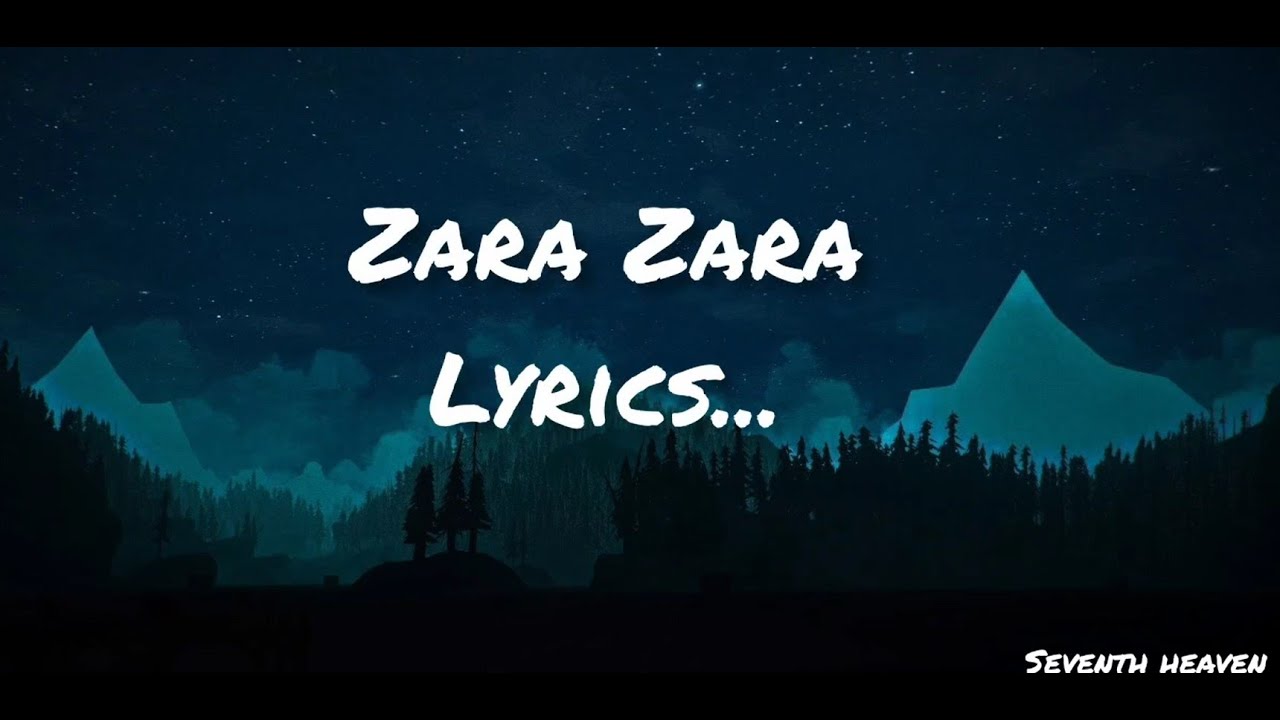 Zara Zara Song Lyrics | Jalraj | RHTDM | Latest Song #trending #lyrics ...