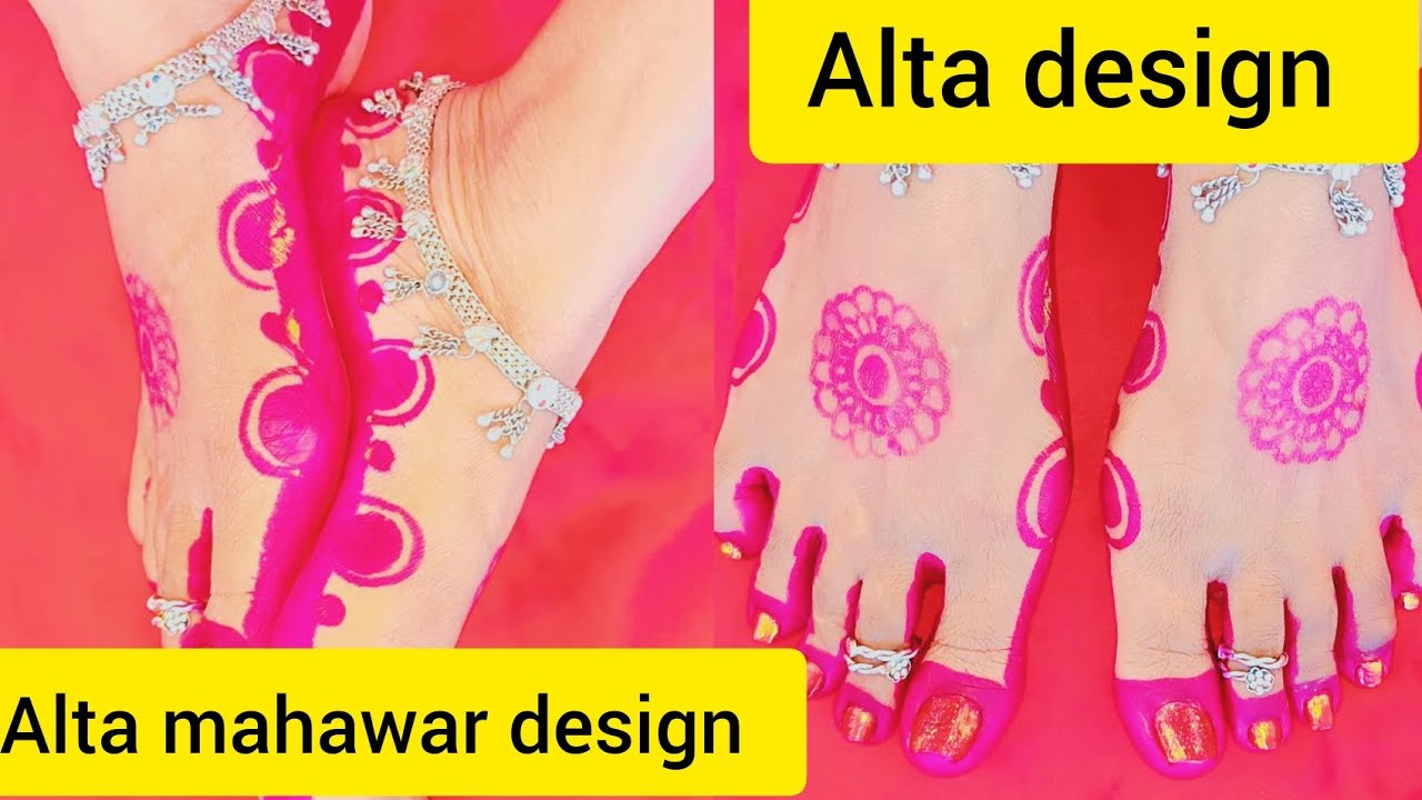 alta mahawar design#video #mehndi #hindufestival #navratri # ...