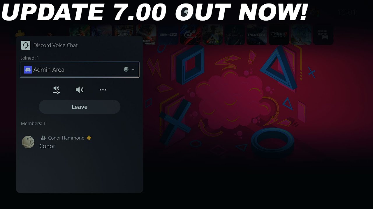 Ps5 System Software 7 00 Update Out Now Discord Vocie Chat Vrr