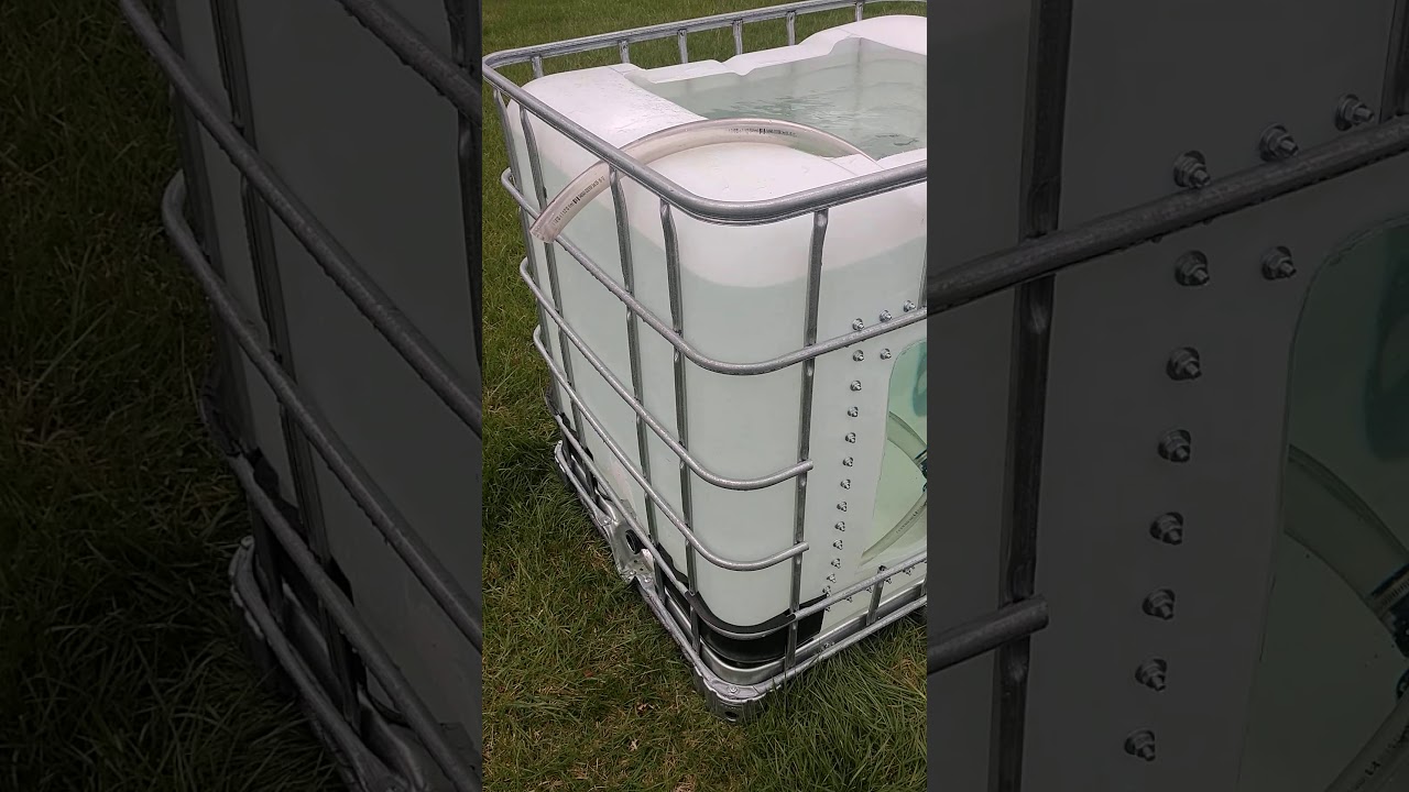 Ibc tote water test, pump flow test - YouTube