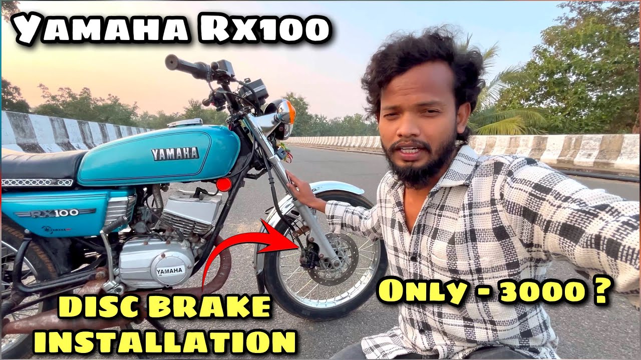 Yamaha Rx100 Disc Brake Installation || Best Disc Brake setup for Rx100 ...