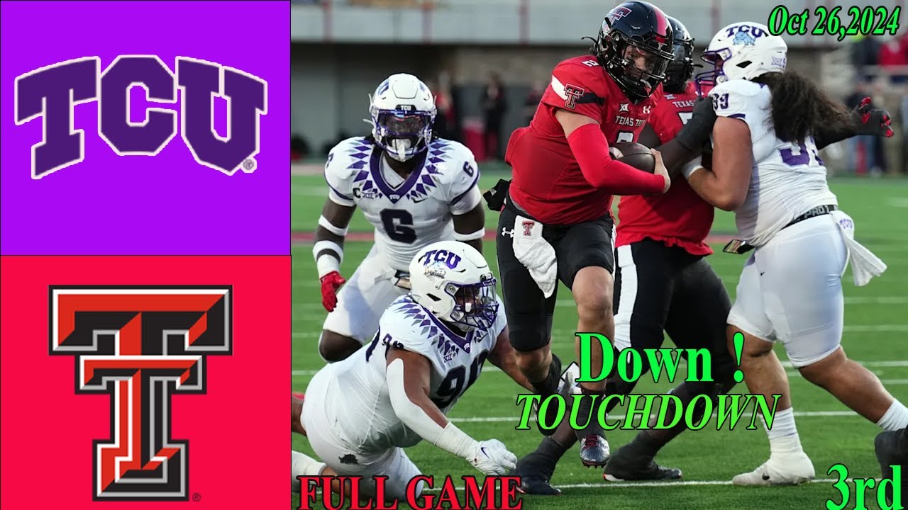 Texas Tech Vs TCU Horned Full Game 3rd [WEEK 9] | NCAA Men's College ...