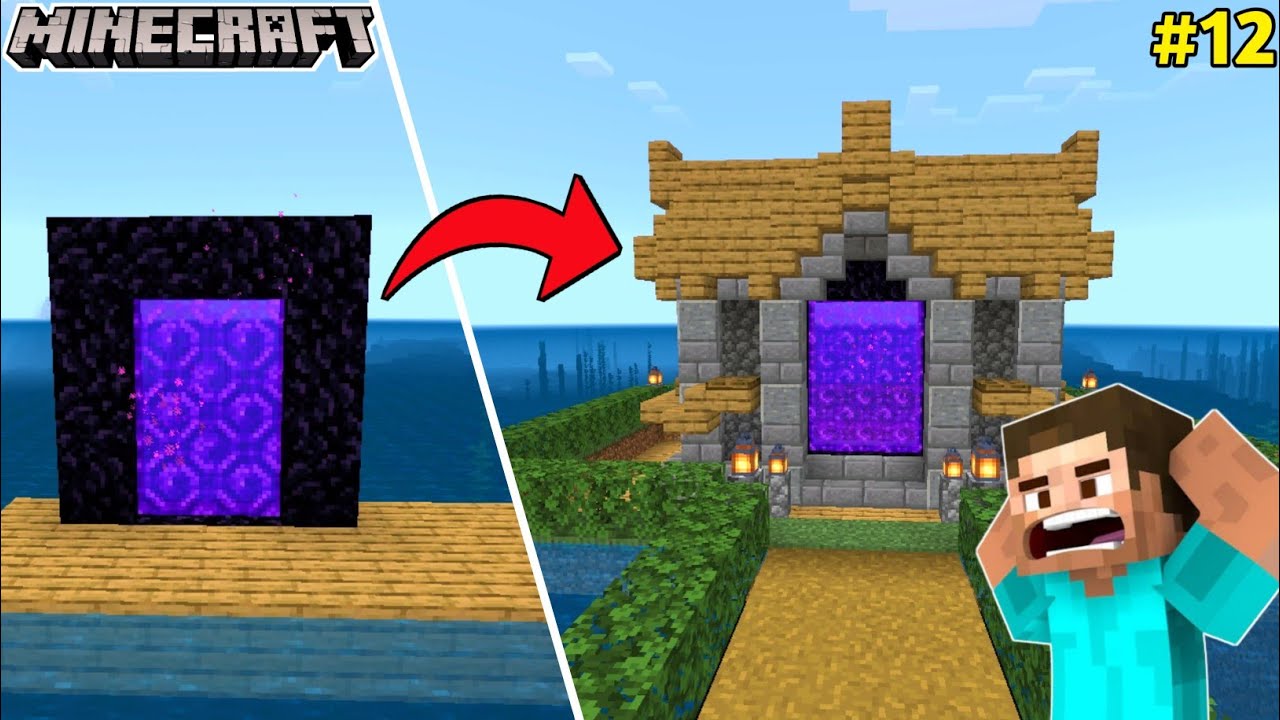 I Made A Custom Nether Portal In Minecraft Survival || Minecraft PE ...