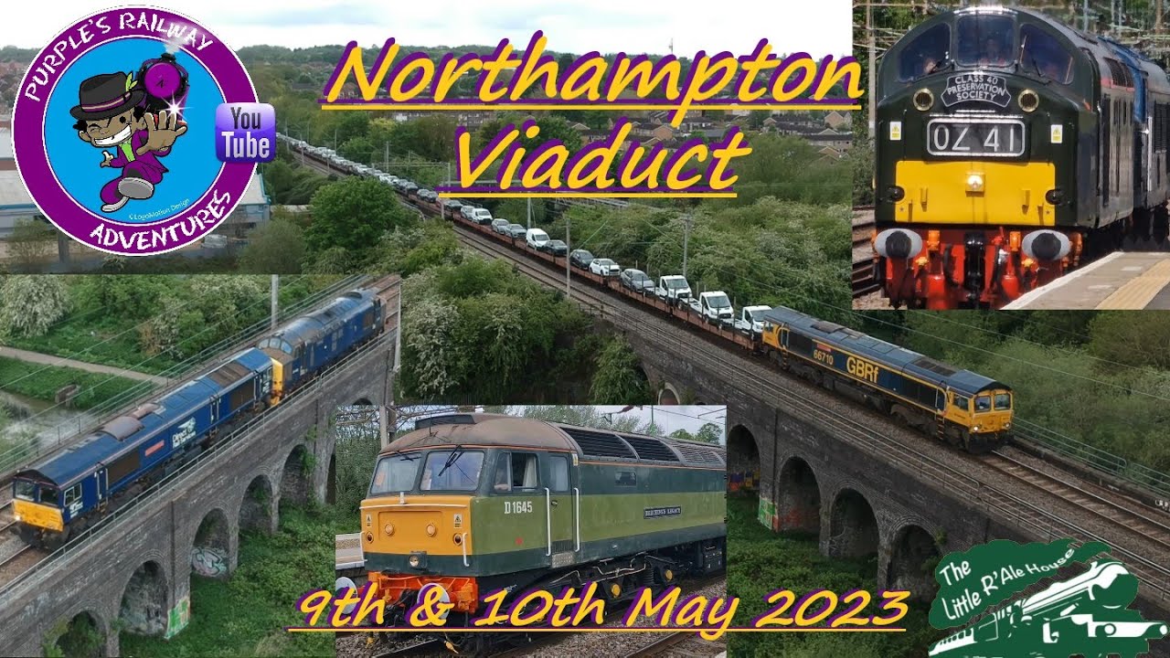 Two day extravaganza at Northampton Viaduct WCML - YouTube