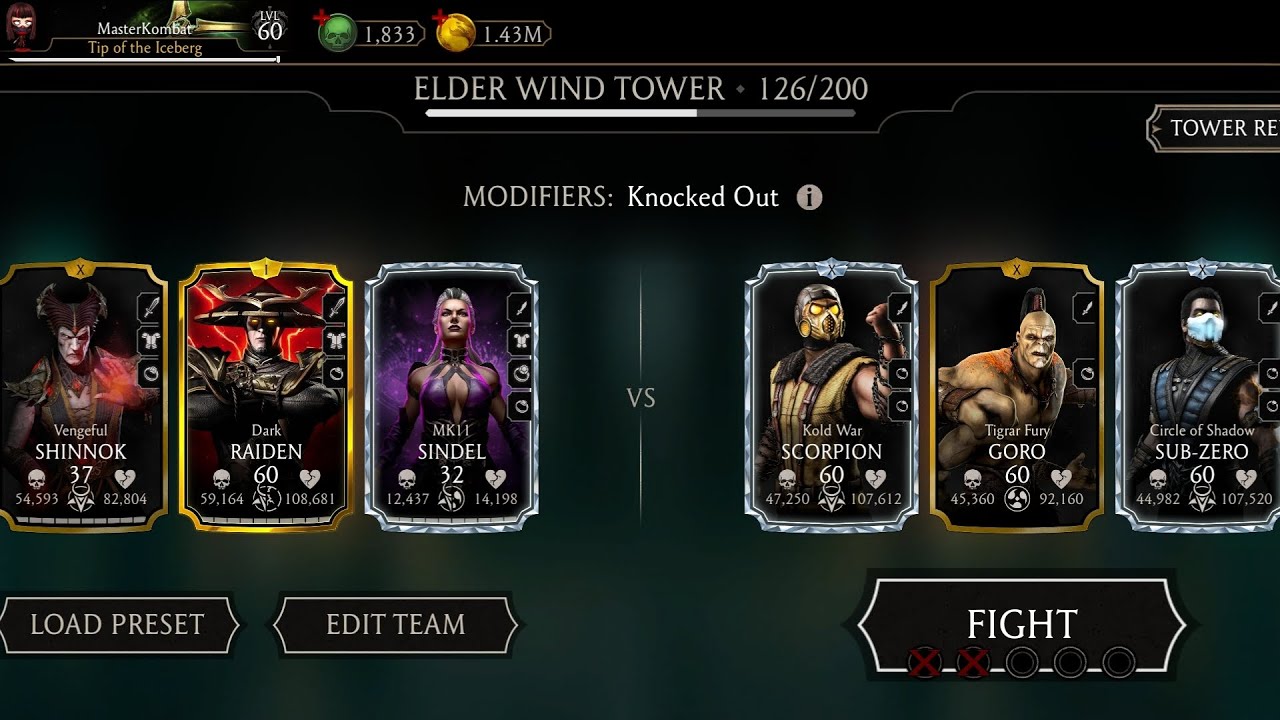 🍃 Elder Wind Tower FATAL 126 Fight + Reward ☠️ Mortal Kombat Mobile ...