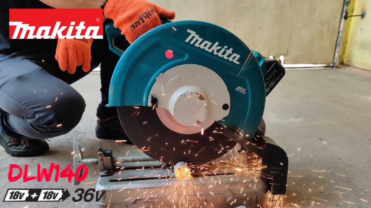 វិដេអូប្រើប្រាស់ម៉ូទ័រកាត់ដែក ម៉ូឌែល DLW140 / Makita Cordless Portable ...