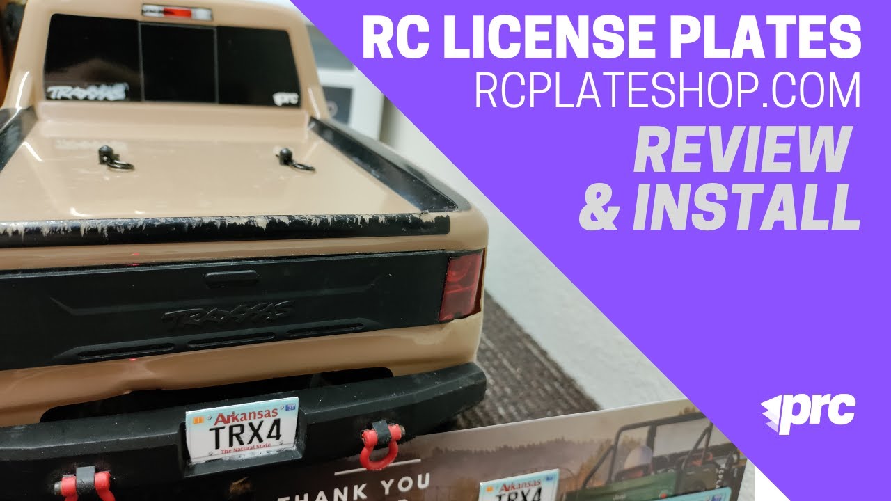 RC Plate Shop Scale RC License Plates: Review & Install - YouTube