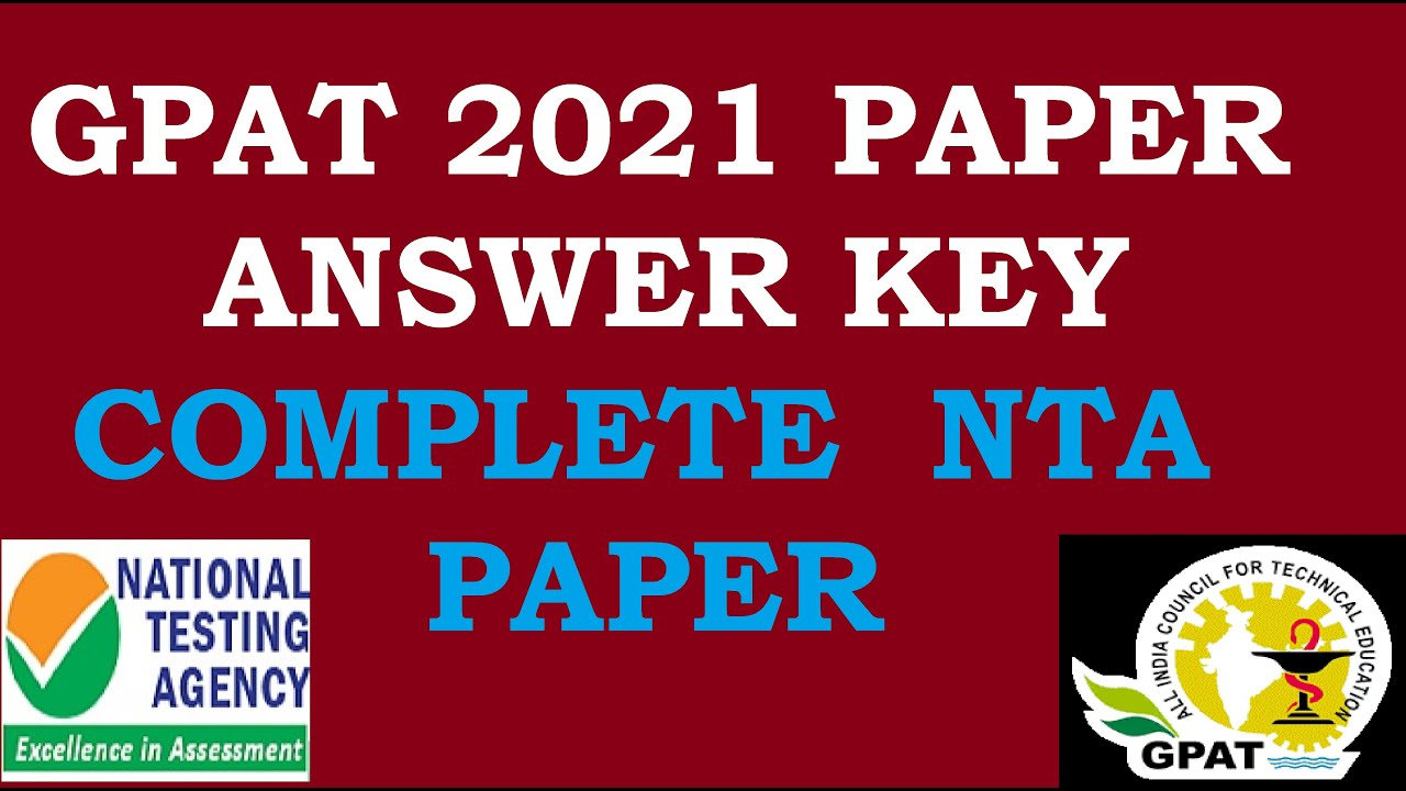 GPAT 2021 Paper With Answer key | GPAT 2021 Paper Solved | GPAT 2021 ...