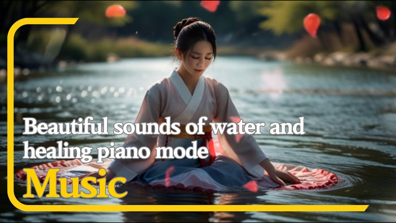 95. Beautiful sounds of water and healing piano mode Music (아름다운 물소리와 ...
