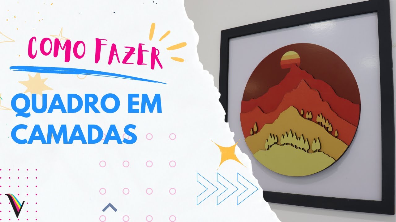Quadro em camadas feito em uma Máquina de Corte a Laser - YouTube