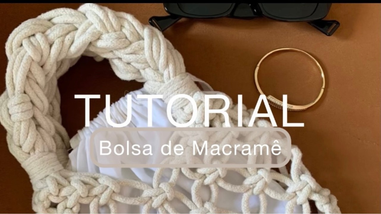 Como Fazer Bolsa de Macramê - Macrame Netbag - YouTube