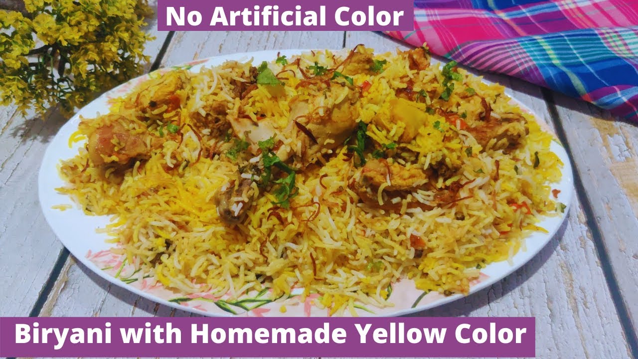 How to make COLOR for Biryani #NoArtificialColor Chicken Biryani with ...