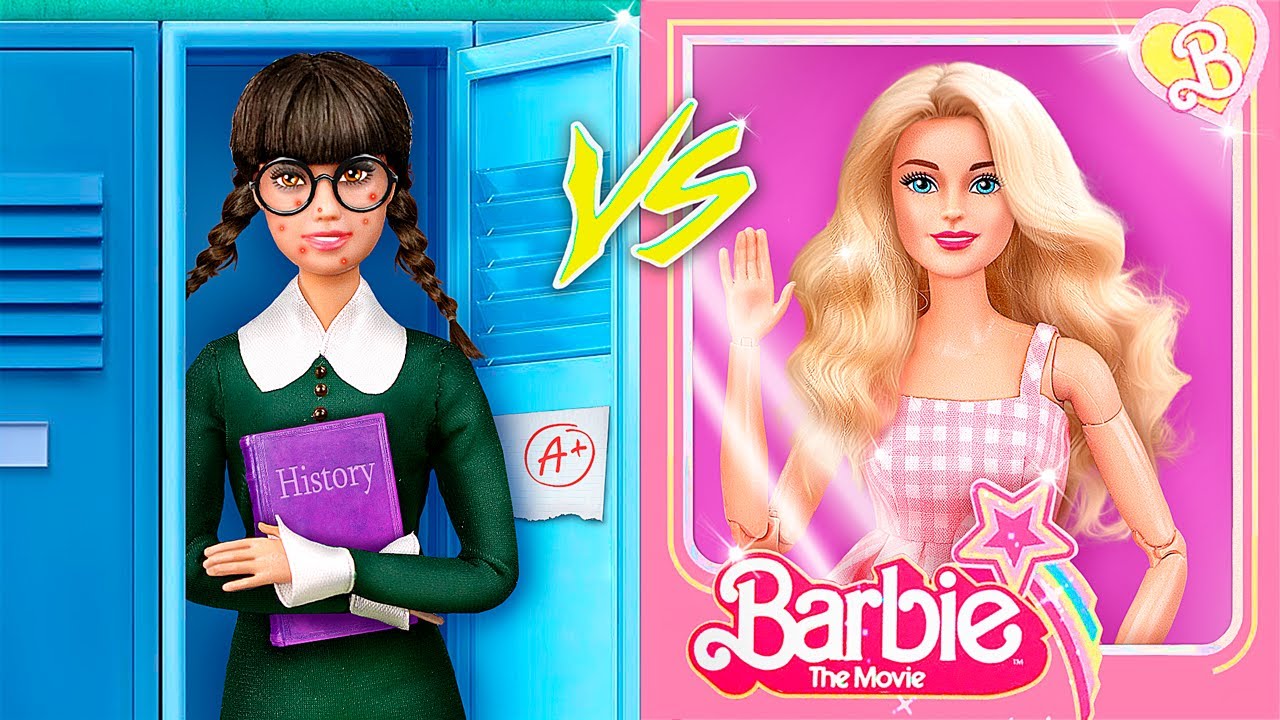 Barbie Cool VS Barbie Intello - 30 DIY LOL Surprise OMG - YouTube