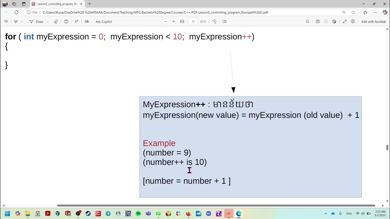 Lesson 5 Part 3: For - YouTube