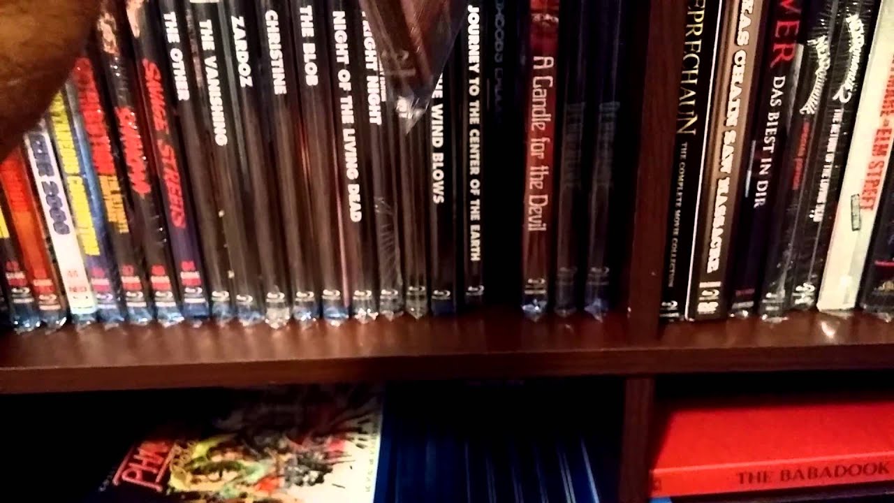 Movie room set up/complete movie collection - YouTube