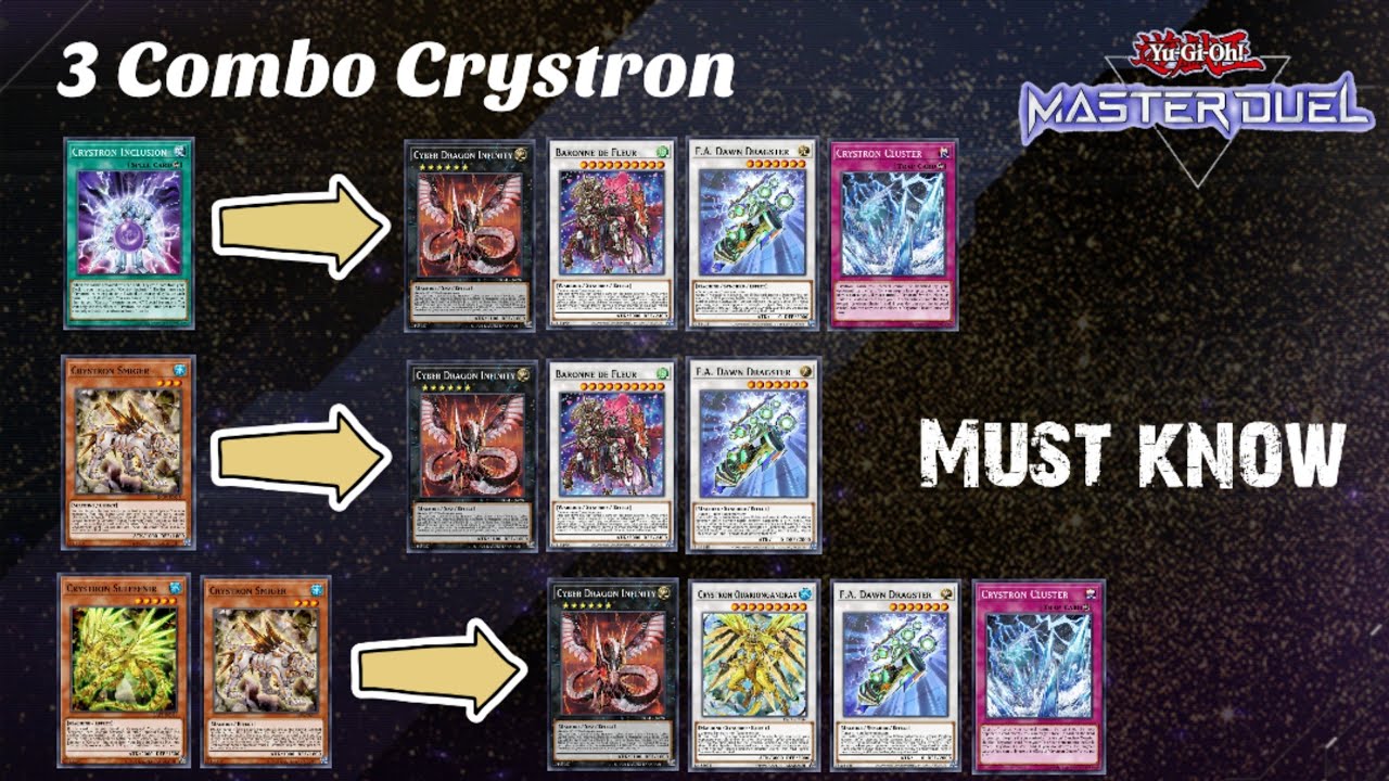 Crystron 3 Combo Must Know Yugioh Master Duel - YouTube