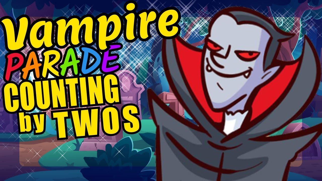 Halloween Vampire Teaching Counting by Twos Educational Math Video for ...