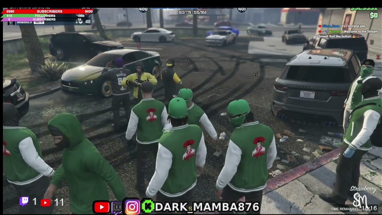 GTA5 ONLINE RP GROVE STREET 🟢BALLERS 🟣AND VAGOS 🟡MEMBERS COLLAB EP1 RP ...