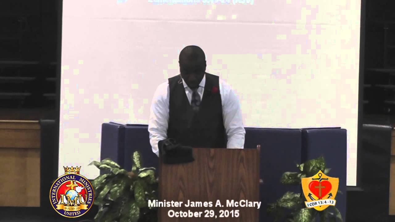 "Manufacturer's Recall" - Minister James A. McClary - November 29, 2015 ...