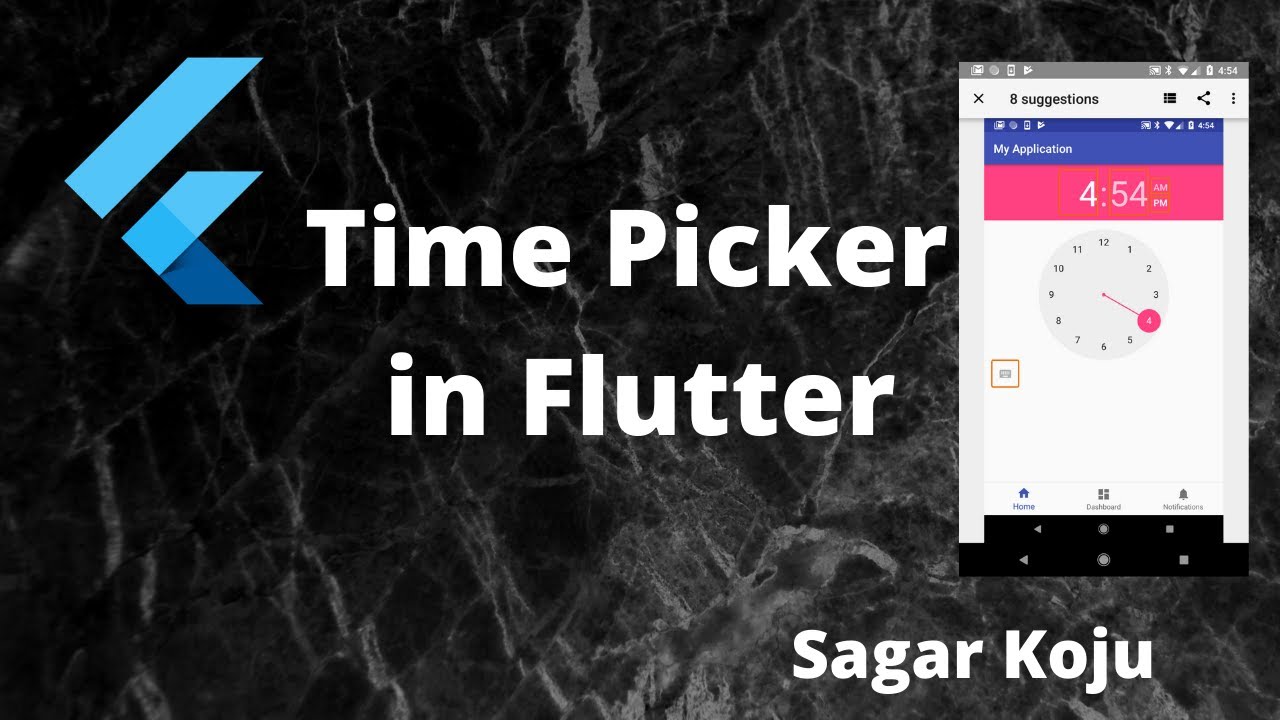 Learn Flutter In Nepali (Part- 44 Time Picker Clock || TimeOfDay, showTimePicker in Flutter ...