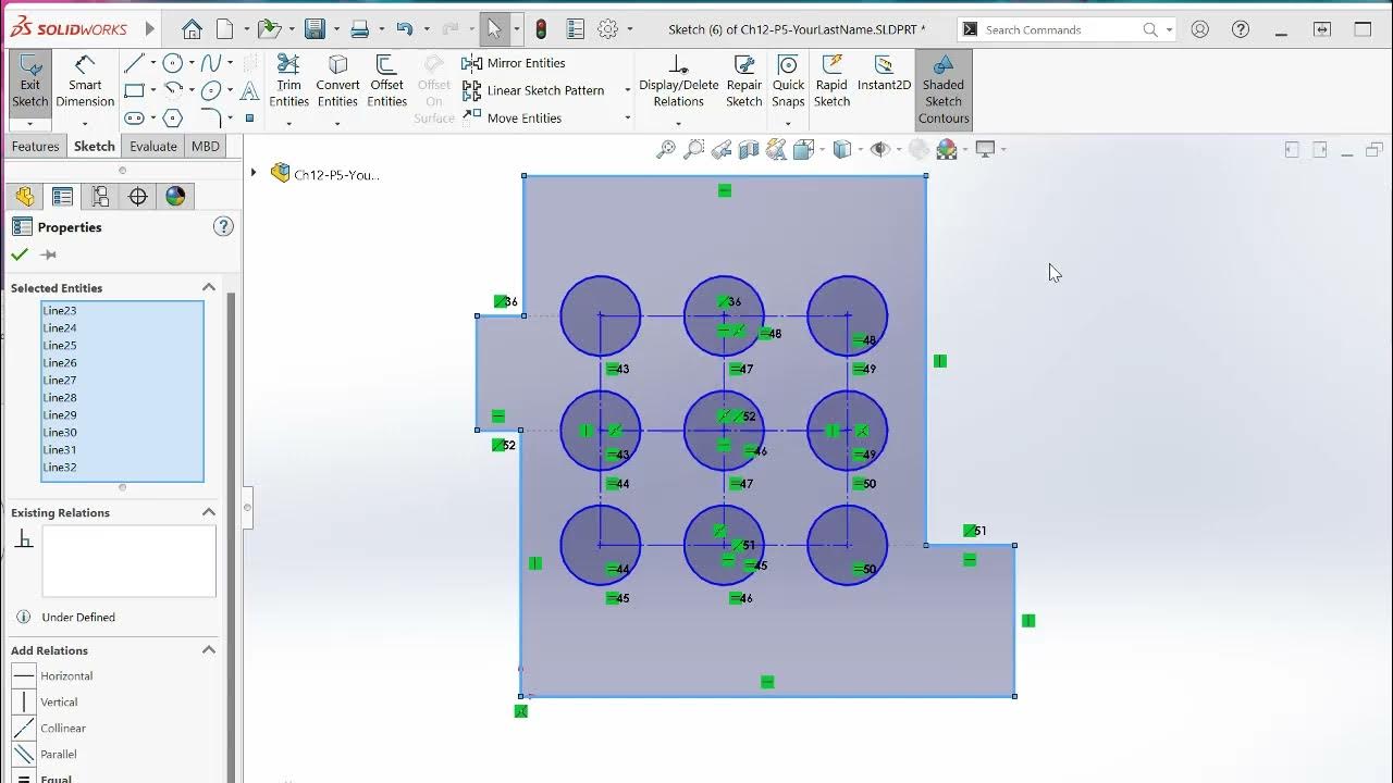 SolidWorks Sketch Tips - Show/Hide Constraints icons - YouTube
