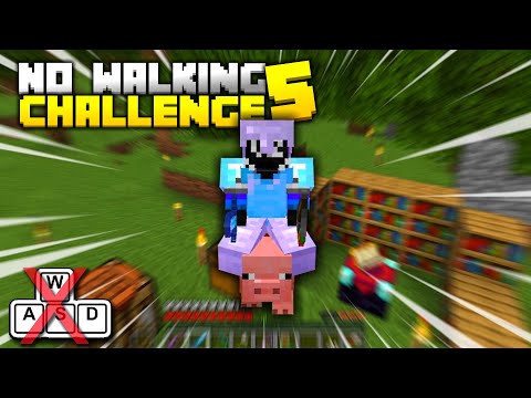 How to Beat Hardcore Minecraft without Walking - CHALLENGE (#5)
