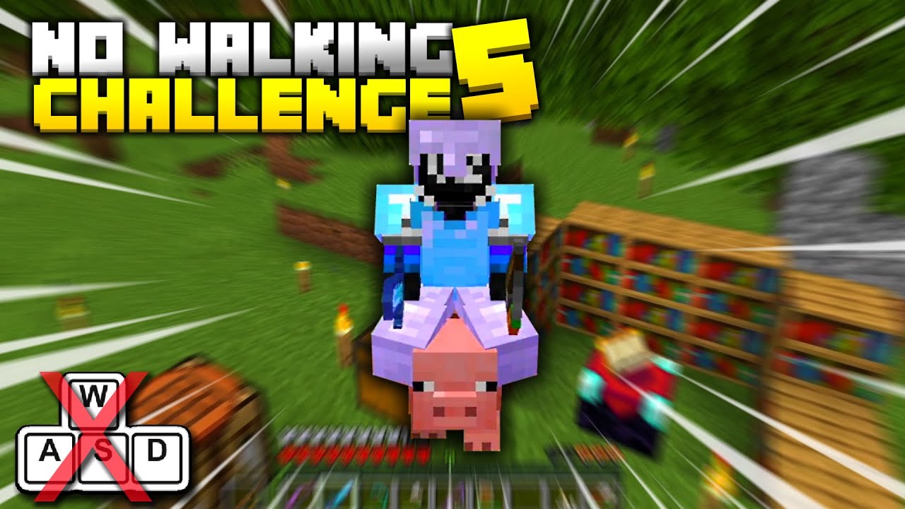 How to Beat Hardcore Minecraft without Walking - CHALLENGE (#5) - YouTube