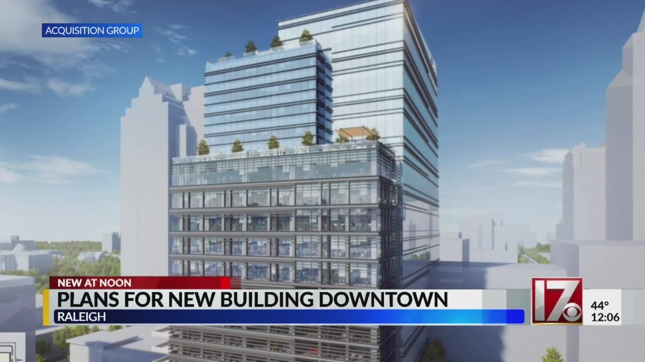 20-story office building with shops planned for downtown Raleigh - YouTube
