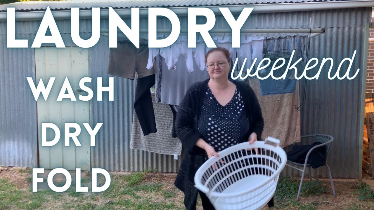 Weekend Laundry / Wash, Dry, Fold / Cleaning Motivation - YouTube