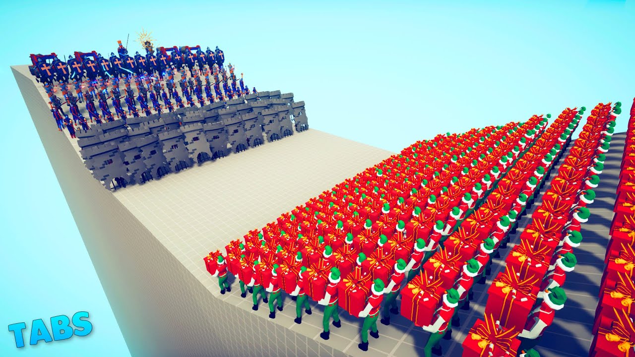 PRESENT ELF TEAM VS MEDIEVAL TEAM ~ Totally Accurate Battle Simulator ...