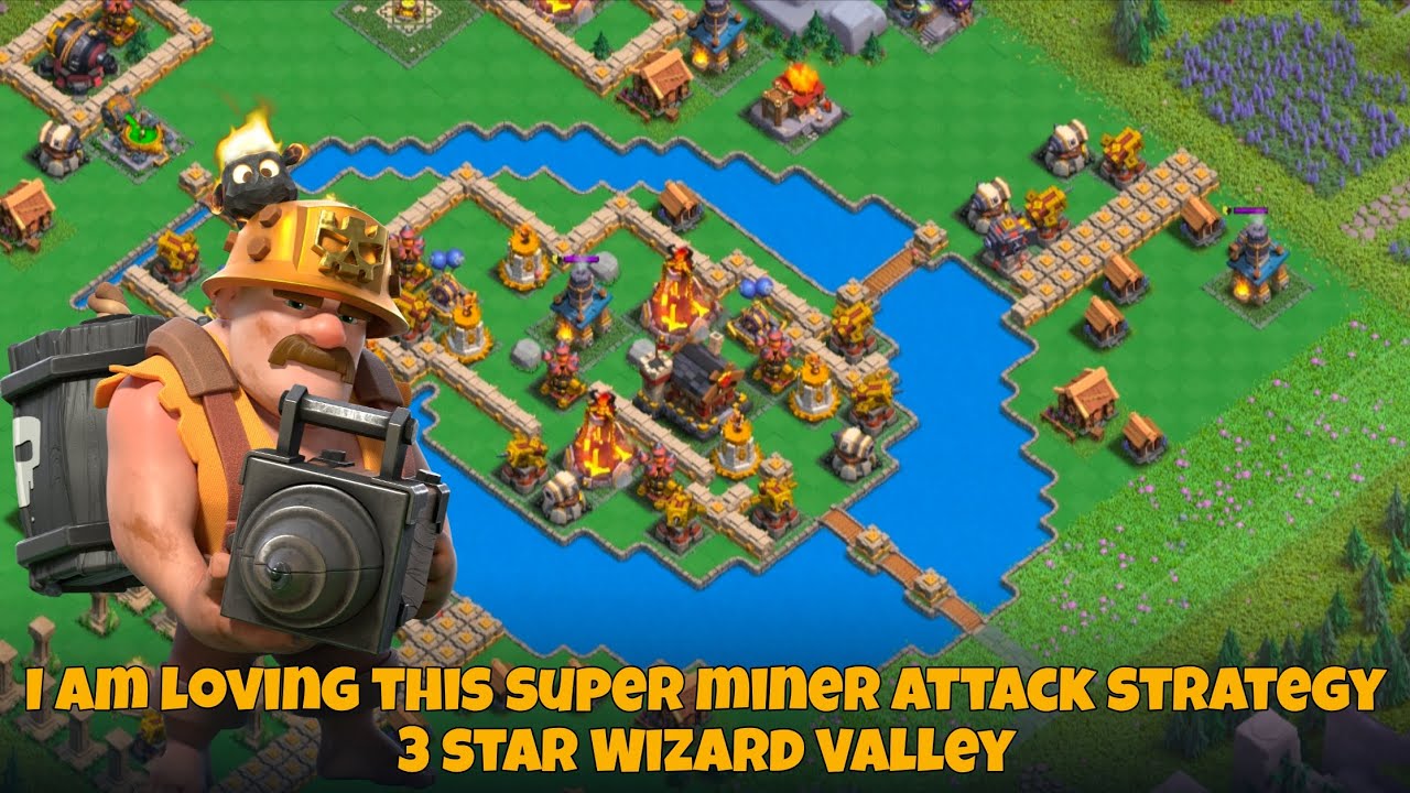 2 Shot Wizard Valley with Super Miner | Easy Clan Capital Strategy ...