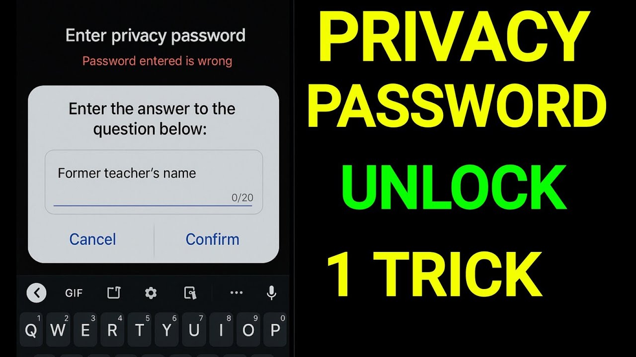 Privacy password unlock tricks | privacy lock unlock secret | privacy ...
