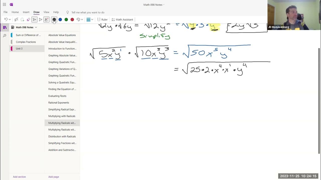 Multiplying Radicals with Variables - YouTube