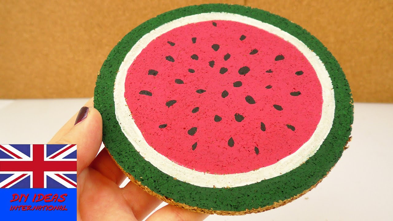 How to make this cool watermelon coaster? / Ideal for the summer! - YouTube