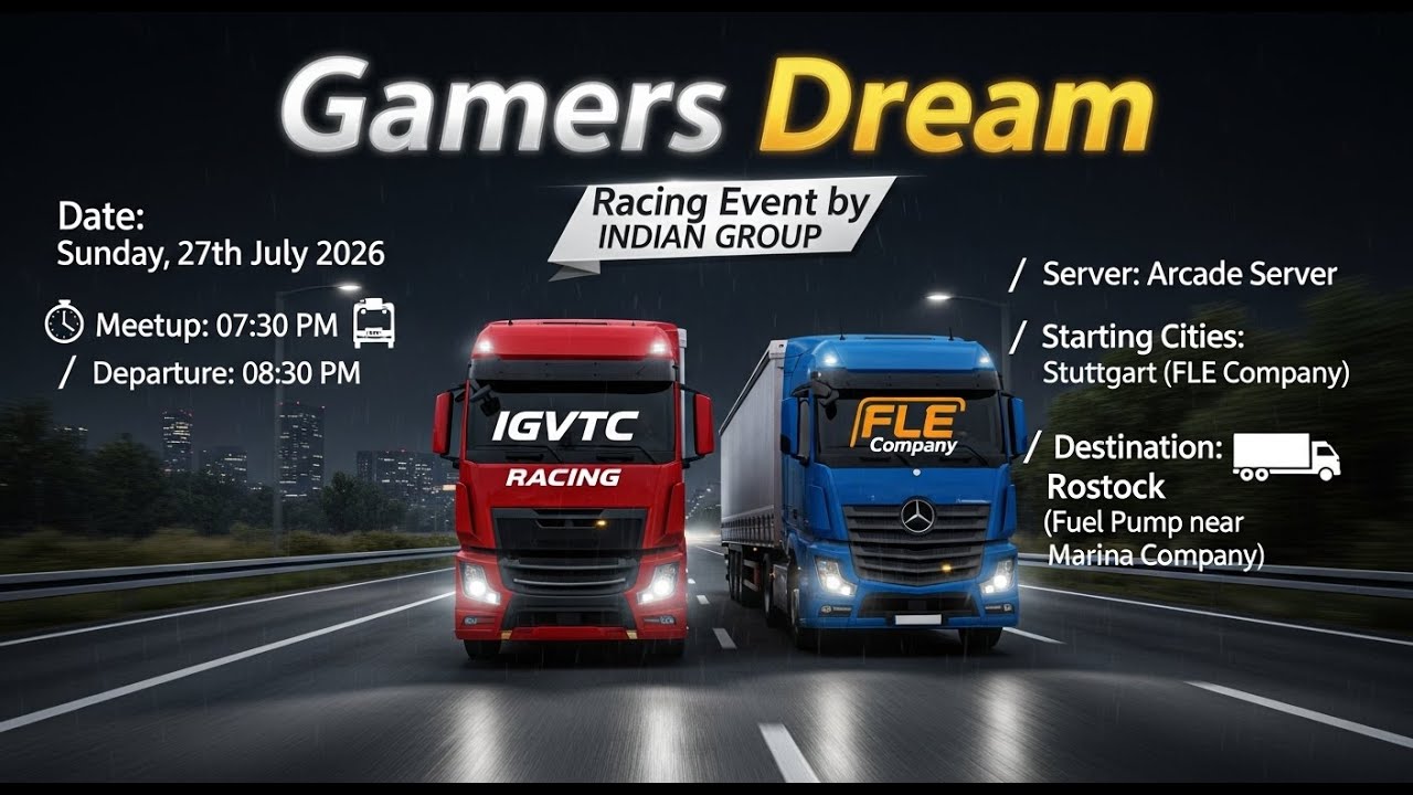 ETS 2 🚛Racing Event by INDIAN GROUP 🚛 IGVTC RACING EVENT🚛 TRUCKERSMP ...