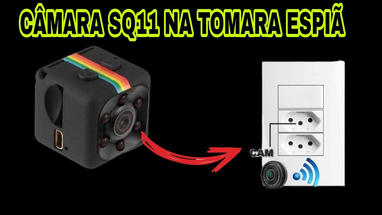 COMO COLOCAR UMA MICRO CÂMERA ESPIÃ ( SQ11 ) NA TOMADA. - YouTube