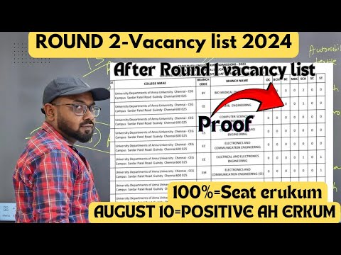 Round 2-Vacancy list 2024| How to check? |After Round 1 Vacancy list ...