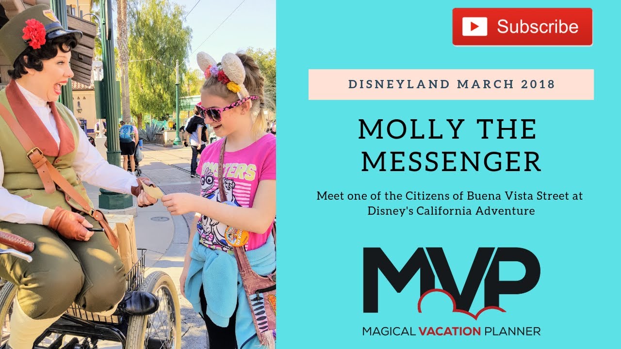 Molly the Messenger at Disney California Adventure Park - YouTube