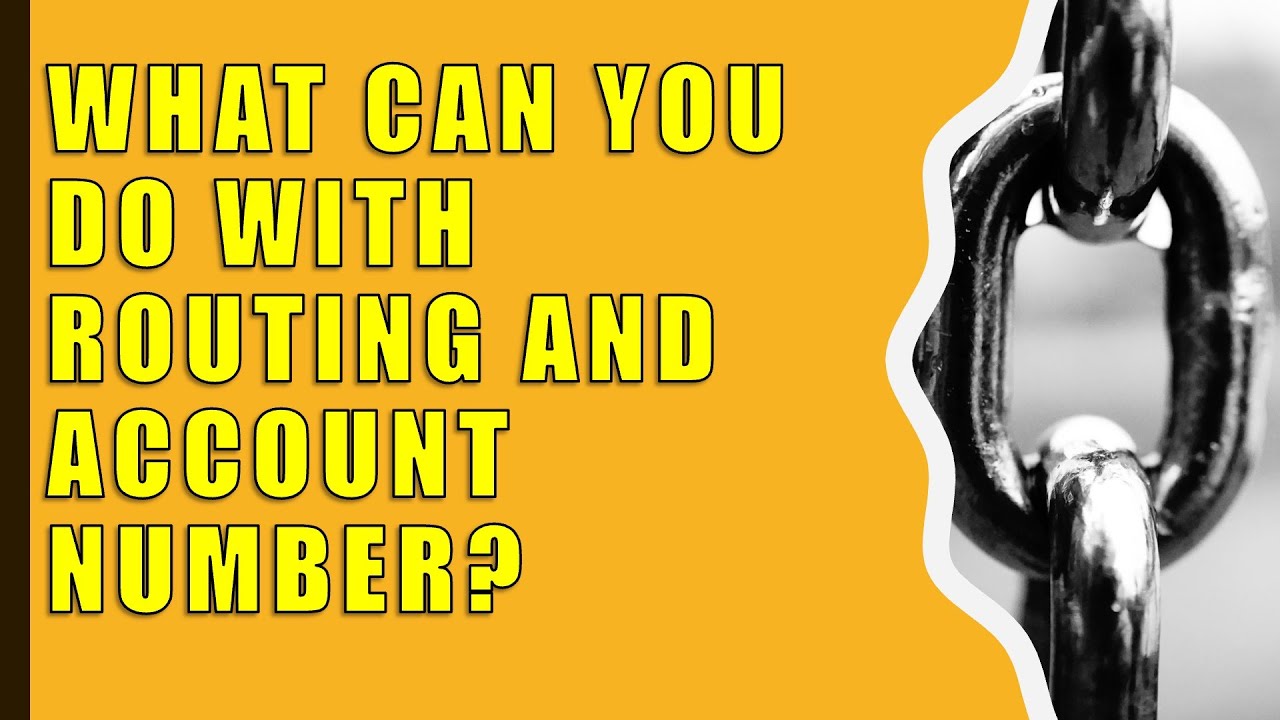 What can you do with someone routing and account number? - YouTube
